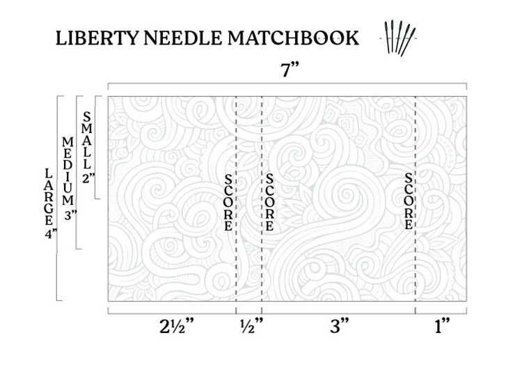 No Sew Liberty Needle Matchbook Tutorial
